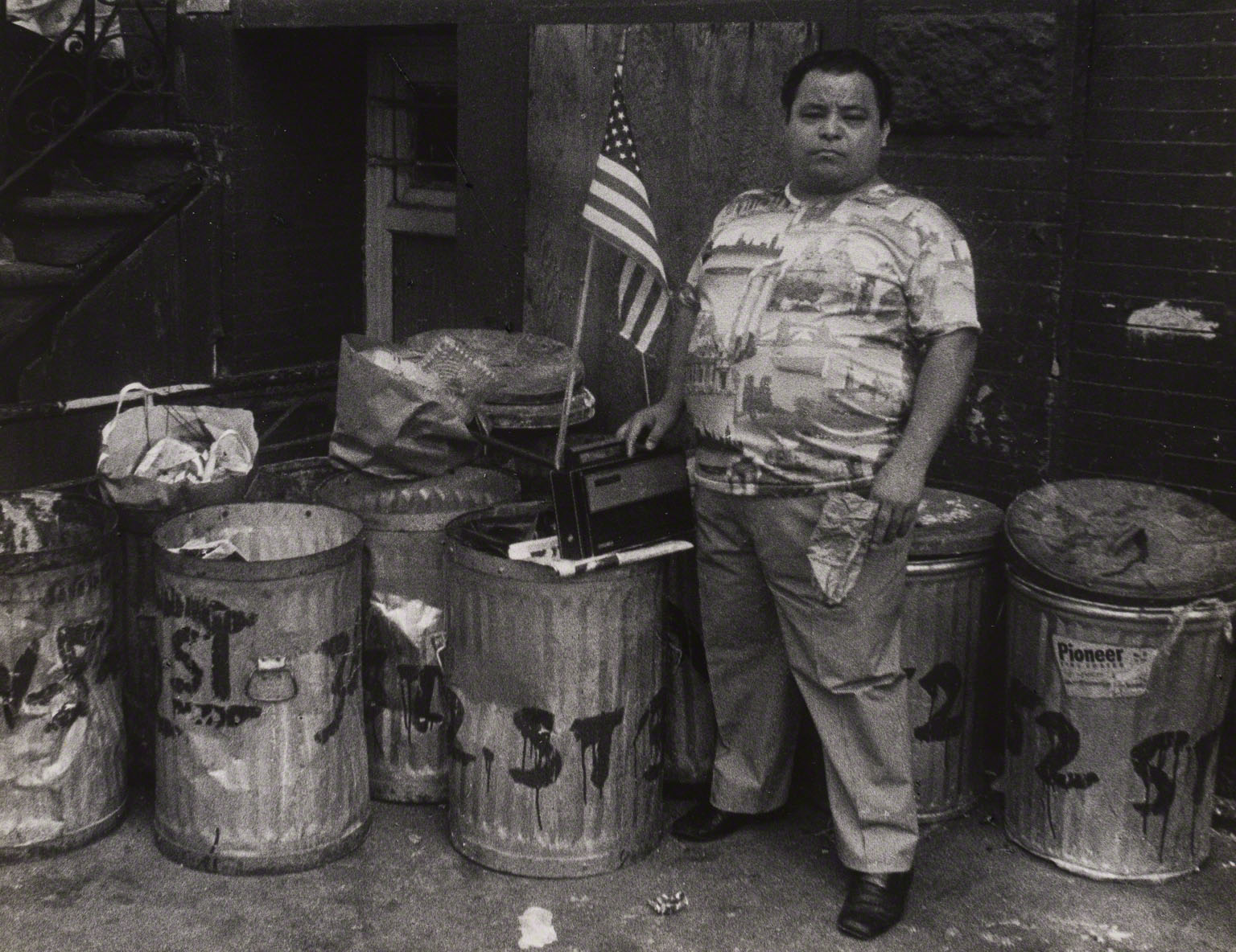 Untitled (flag and garbage can) | The Phillips Collection