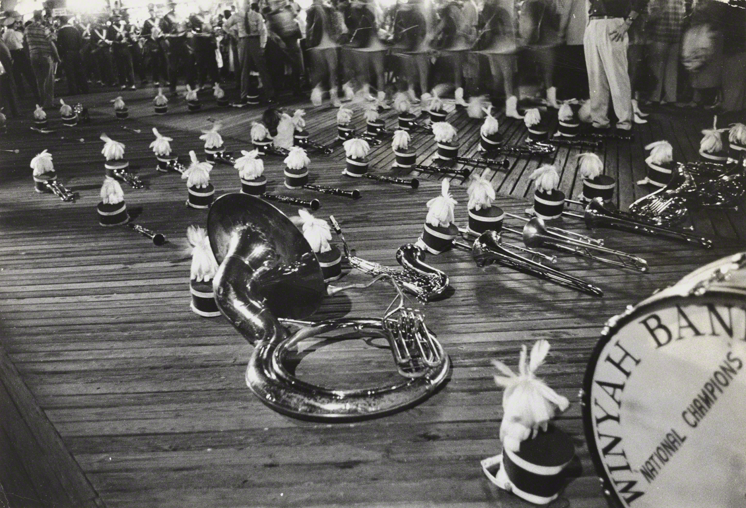Untitled (Marching Band Hats and Instruments on the Floor) | The ...
