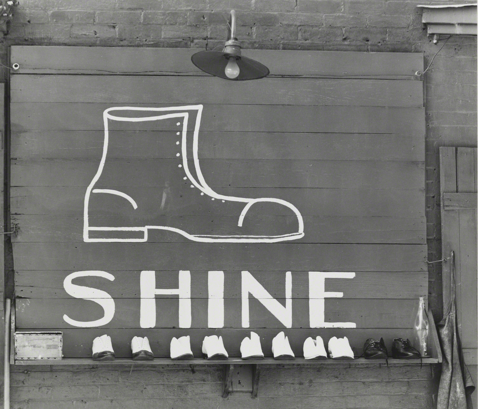 Shoeshine Sign In Southern Town The Phillips Collection shoeshine-sign-in-southern-town-the-phillips-collection